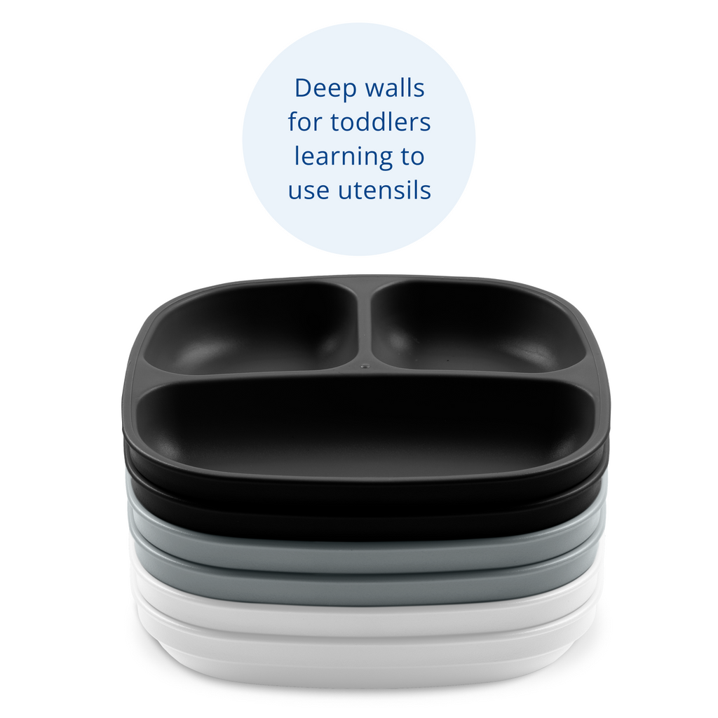 7" Divided Plate Set | Toddler Plates | Baby Plates – Re-Play